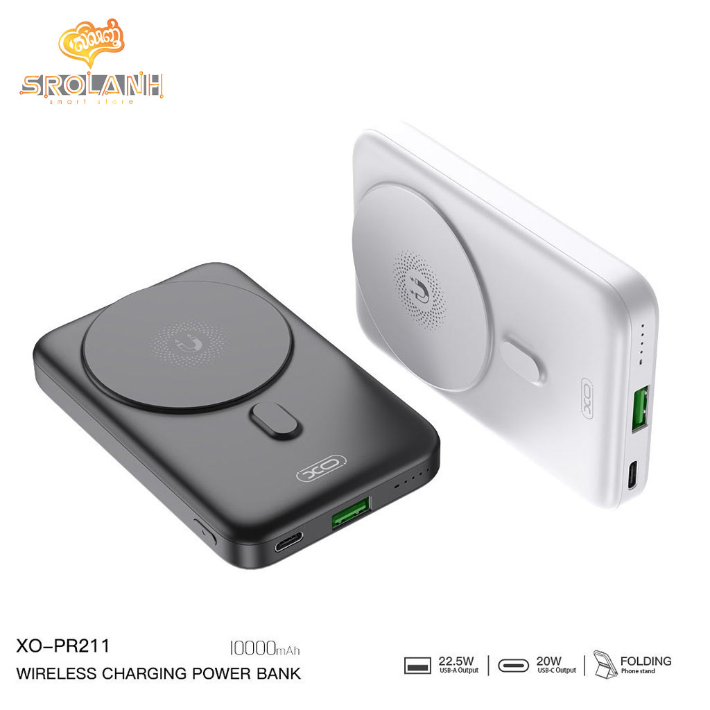 XO PR211 10000mAh 15W Magnetic Wireless Charging Rack Power Bank | SROLANH